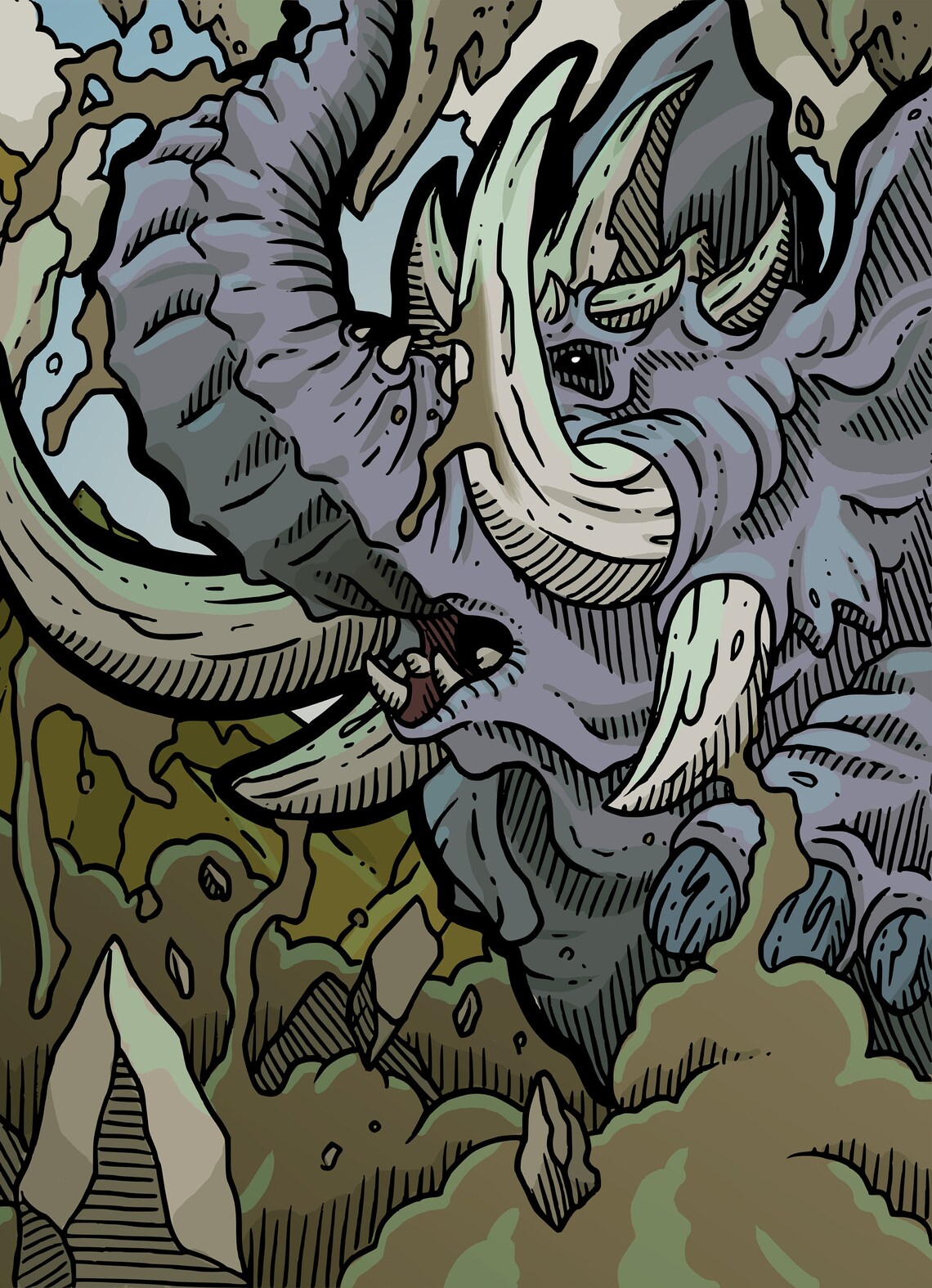 Elephant Token Custom MTG Magic the Gathering Fantasy Board - Etsy