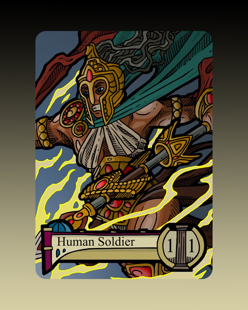 Human Soldier Token Custom Altered MTG Magic the Gathering | Etsy