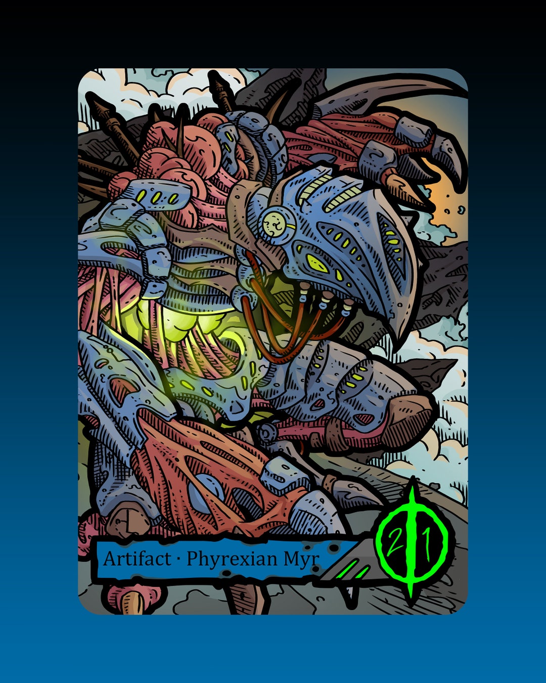 Phyrexian Myr Token Custom Altered MTG Magic the Gathering Fantasy ...