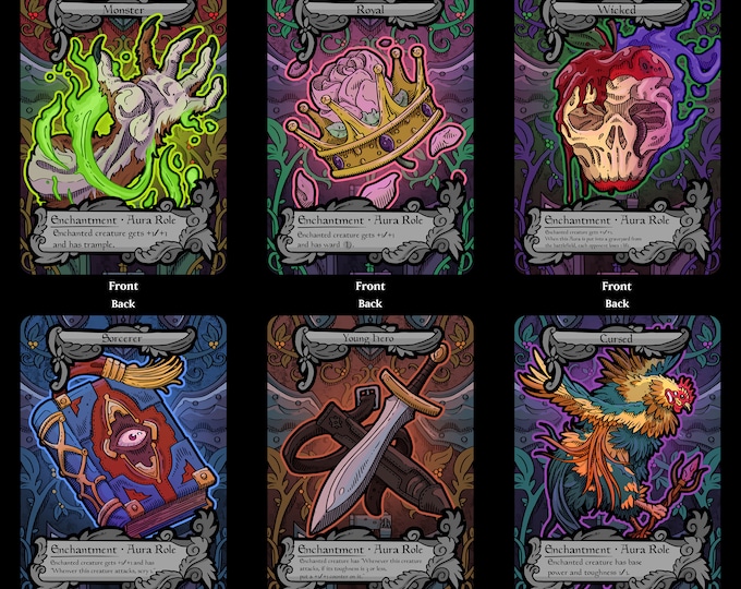 3 Role Token Set Custom MTG Magic Gathering Fantasy Board Game Card ...