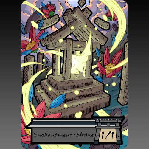 Shrine Token Custom Altered MTG Magic the Gathering Fantasy - Etsy