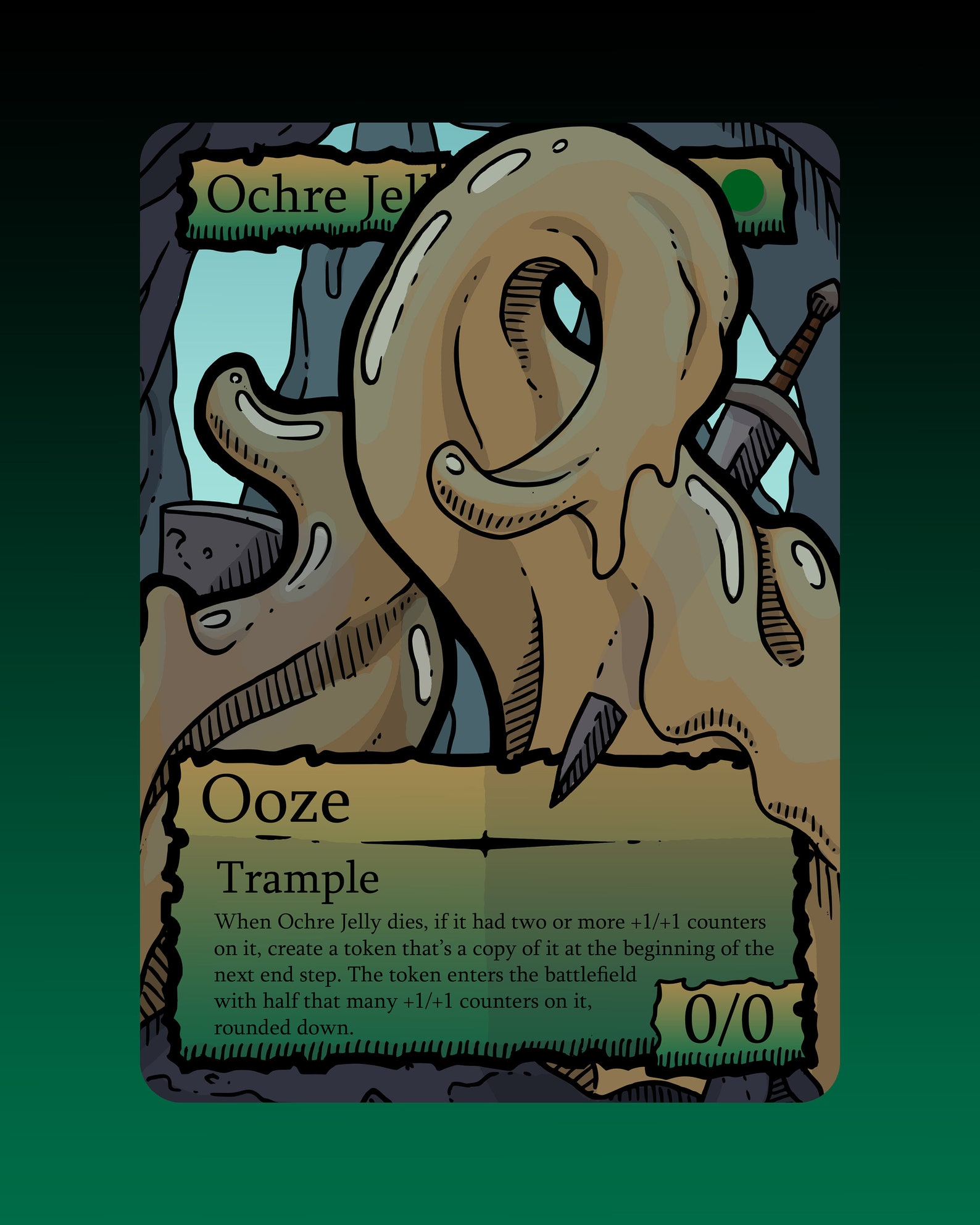 CLEARANCE Ochre Jelly Token Custom MTG Magic the Gathering | Etsy