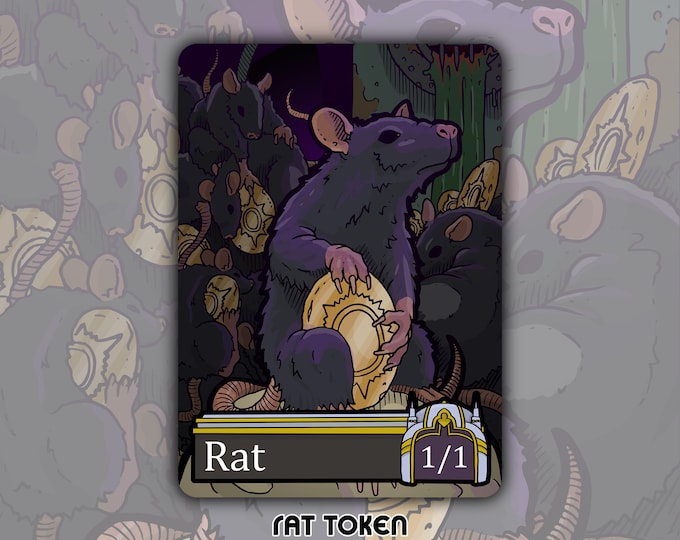 Rat Token - Custom Altered MTG Magic the Gathering Fantasy Board Game ...