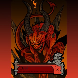 Devil Token Custom MTG Magic the Gathering Innistrad Fantasy | Etsy