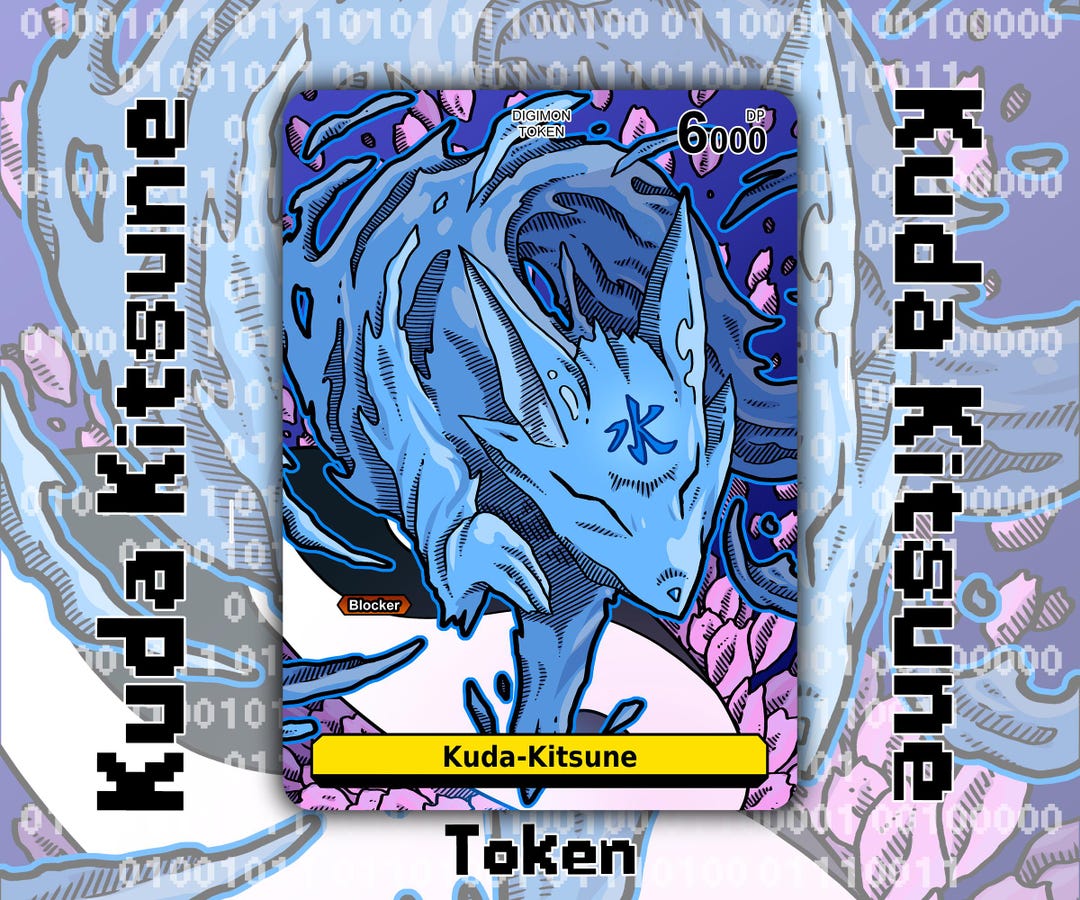 Kuda-kitsune Token Digimon Card Game Yellow Sakuyamon X Taomon Kyubimon ...