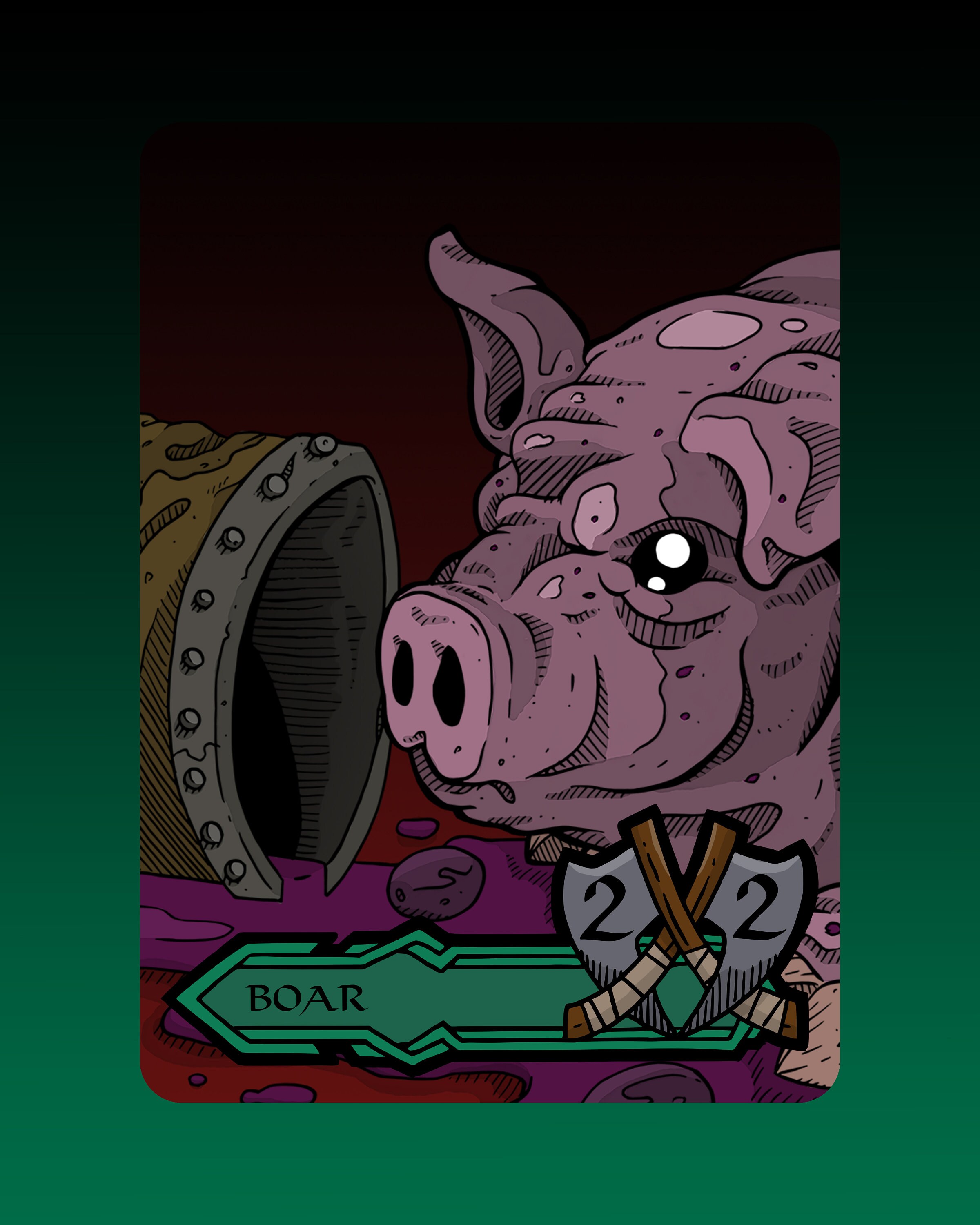 Boar Token Custom Altered MTG Magic the Gathering Fantasy | Etsy