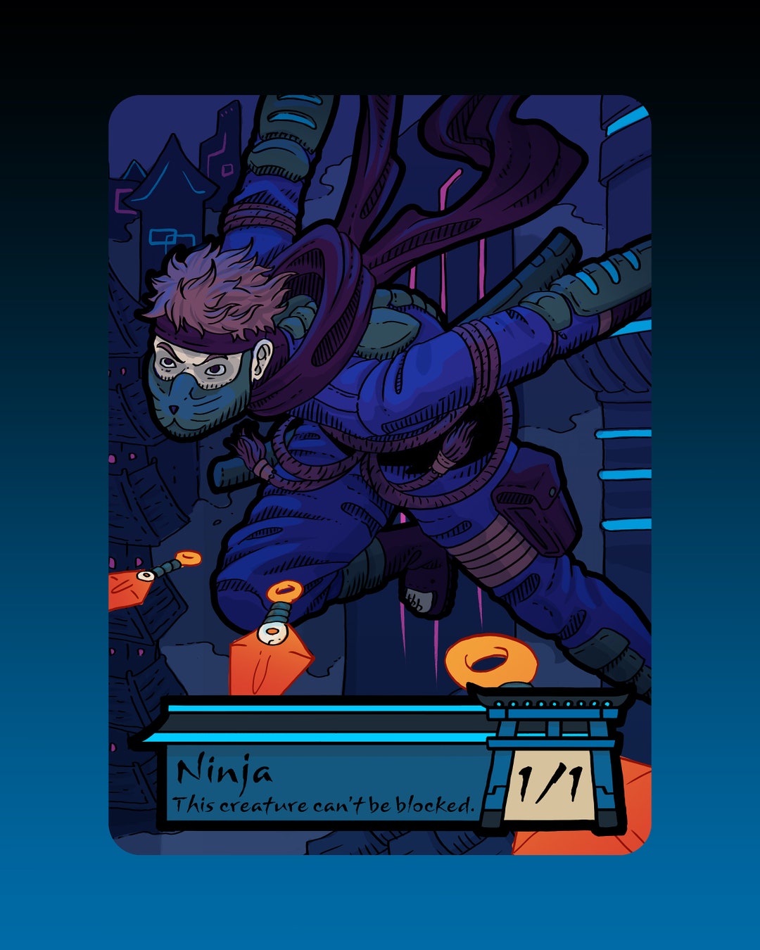 CLEARANCE Ninja Token - Custom Altered MTG Magic the Gathering Fantasy ...