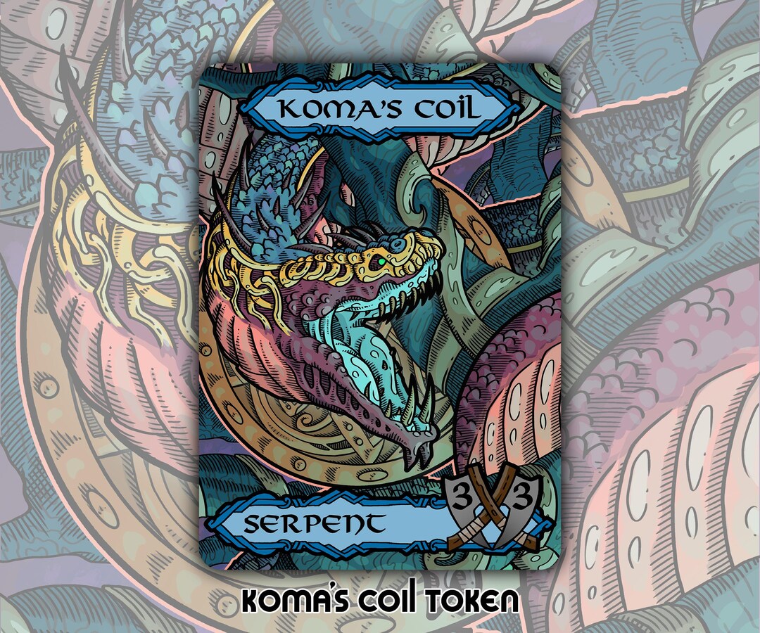 Koma's Coil Token - Serpent Custom Altered MTG Magic the Gathering ...