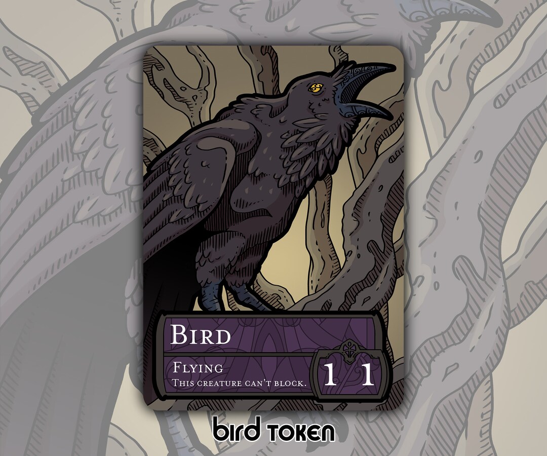 Bird Token - Custom MTG Magic the Gathering Fantasy Board Game Card ...