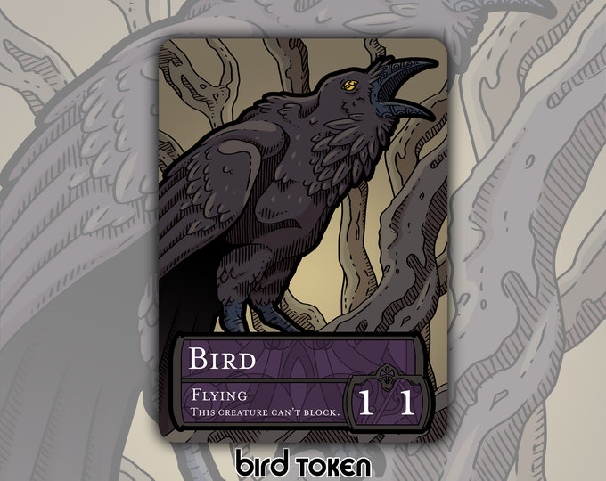 Bird Token - Custom MTG Magic the Gathering Fantasy Board Game Card ...