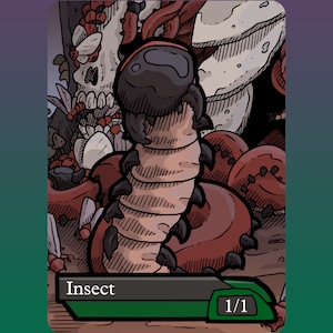 Insect Token - Custom Altered MTG Magic the Gathering Fantasy Board ...