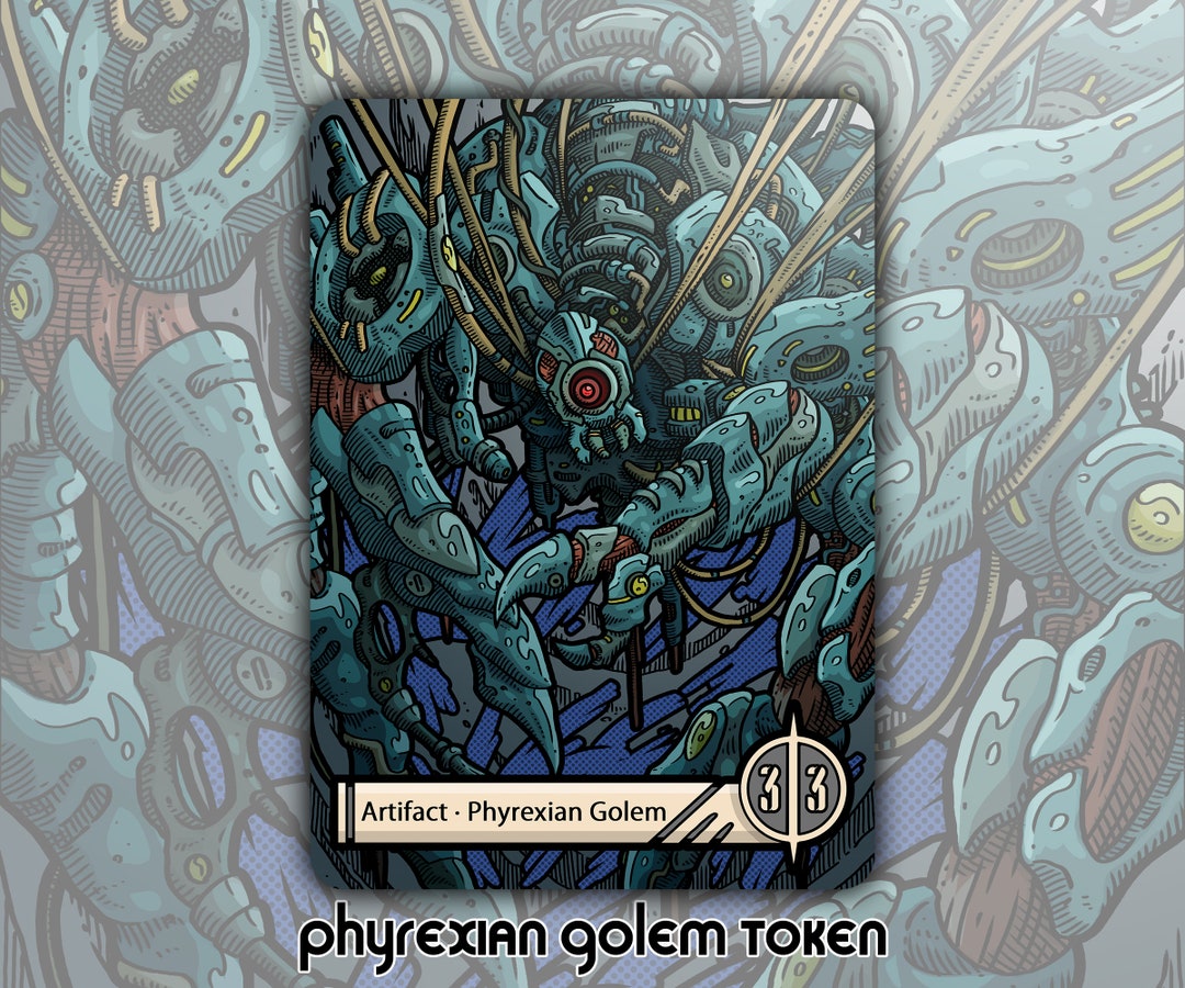 Phyrexian Golem Token - Custom Altered MTG Magic Gathering Fantasy Board Game Card Gaming Set ...