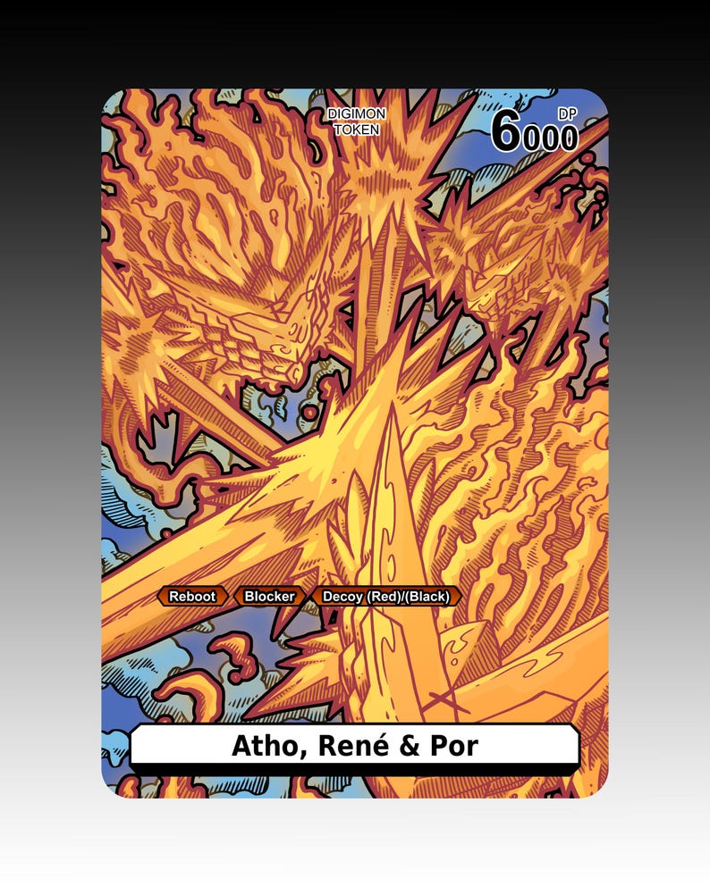 Atho, René & Por Token - Digimon Card Game White Jesmon GX Huckmon ...
