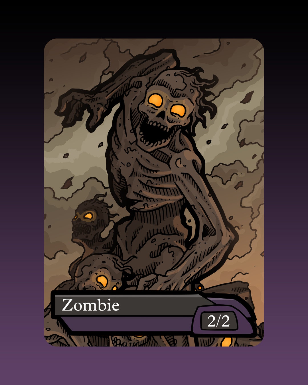 Zombie Token Custom Altered MTG Magic the Gathering Fantasy Board Game ...