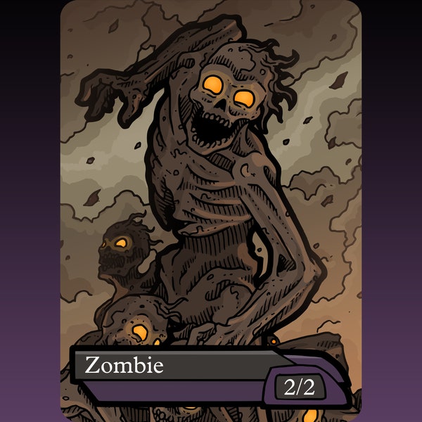 Mtg Zombie Tokens - Etsy