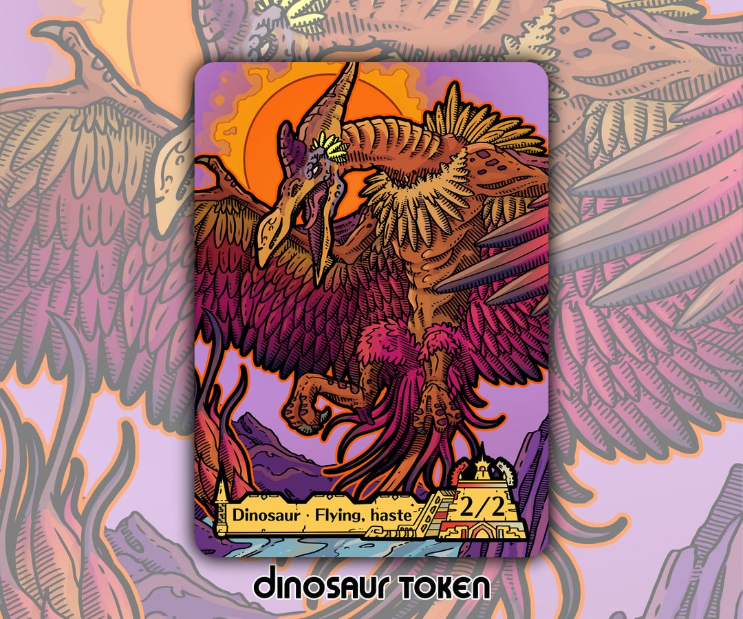 Dinosaur - Custom Token for Magic the Gathering Who Spaceship - Etsy