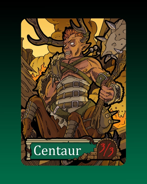 CLEARANCE Centaur Token Custom Altered MTG Magic the - Etsy