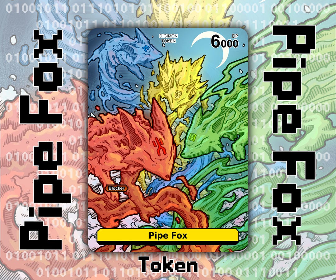 Pipe Fox Token - Digimon Card Game Yellow - Sakuyamon X Taomon Kyubimon ...