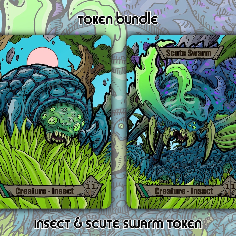 Mtg Scute Swarm Tokens - Etsy