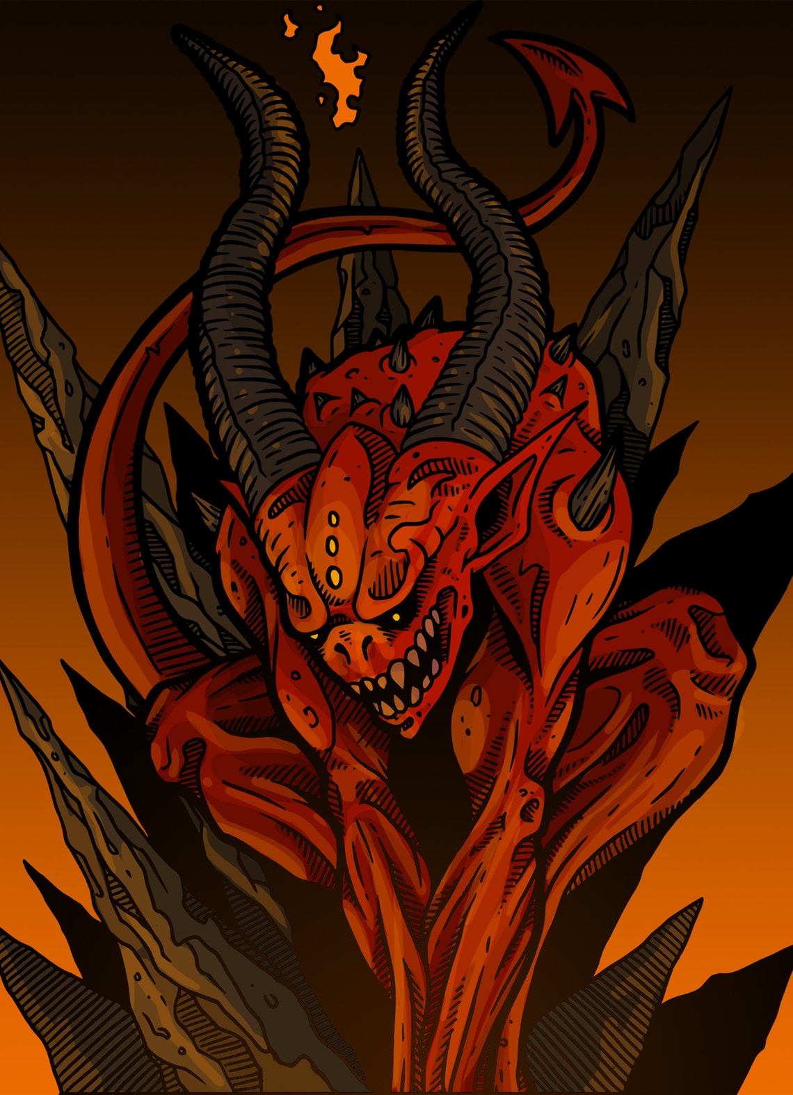 Devil Token Custom MTG Magic the Gathering Innistrad Fantasy - Etsy