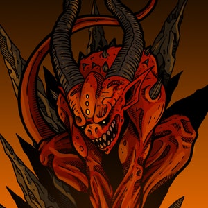 Devil Token - Custom MTG Magic the Gathering Innistrad Fantasy Board ...