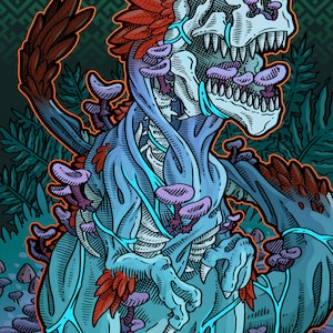 Fungus Dinosaur - Custom Token for Magic the Gathering Green Ixalan - Etsy
