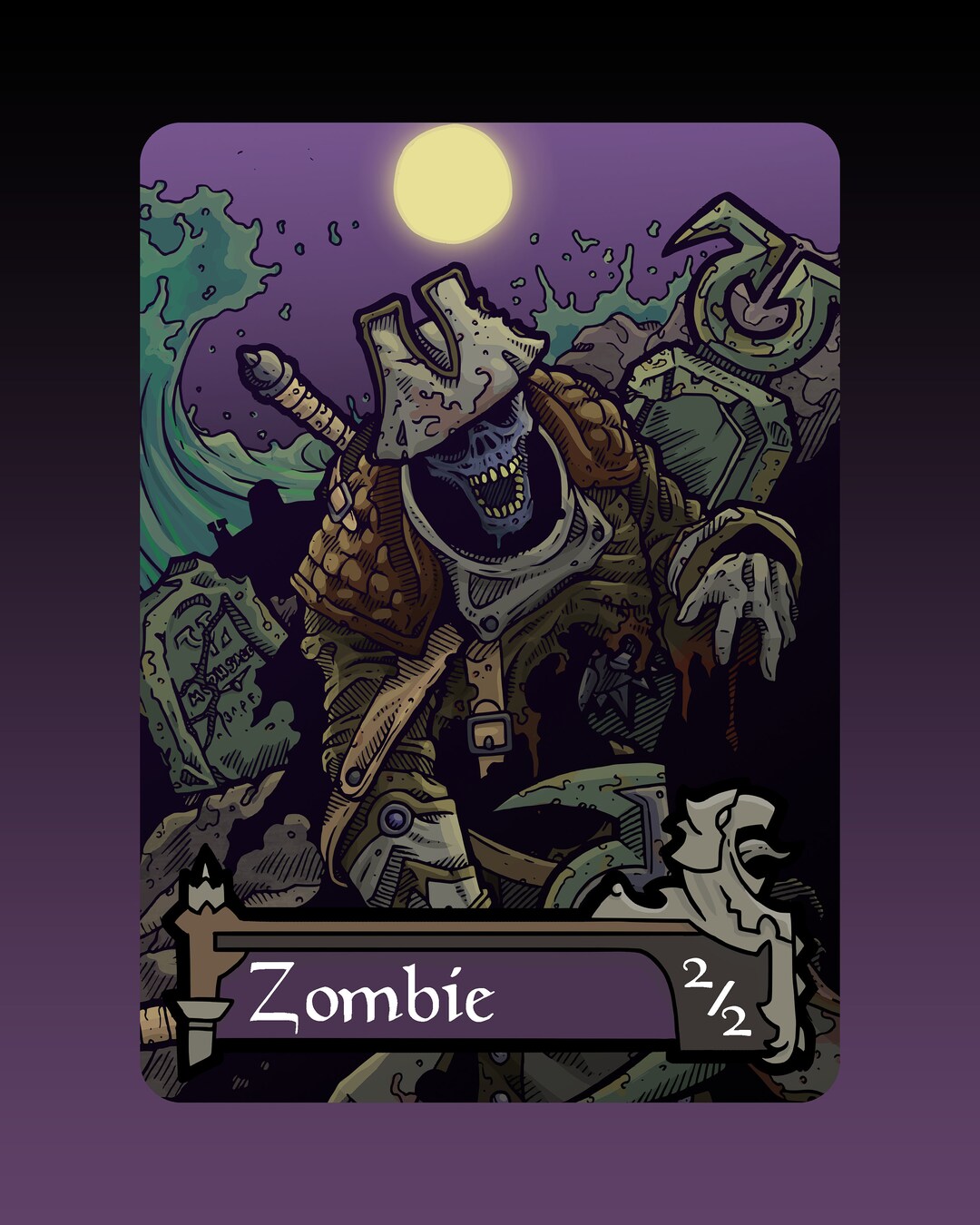 CLEARANCE Zombie Token Custom MTG Magic Gathering Innistrad Fantasy ...