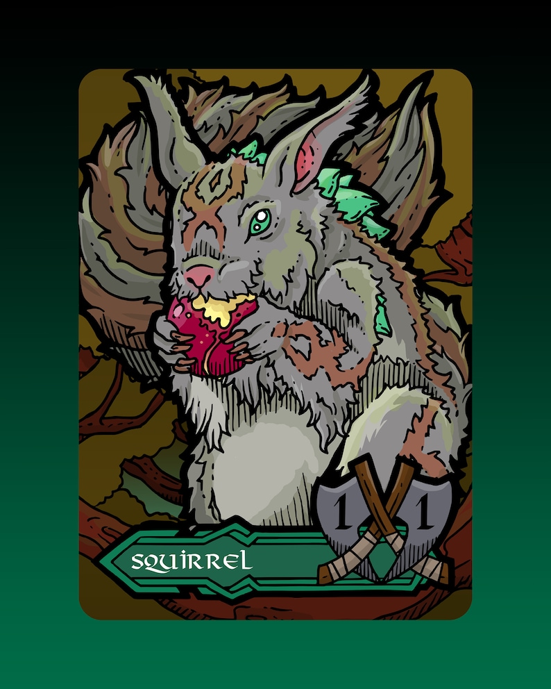Squirrel Token Custom Altered MTG Magic the Gathering | Etsy