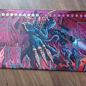 Imperialdramon Playmat - 14x24 Digimon Card Game DCG Stitched Edges Red ...