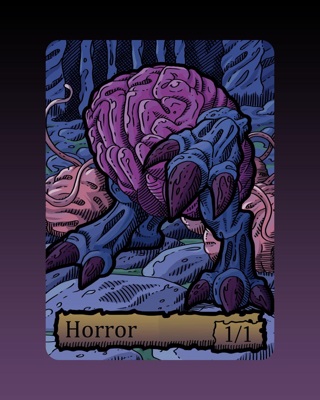 Horror Token Custom MTG Magic the Gathering Battle - Etsy