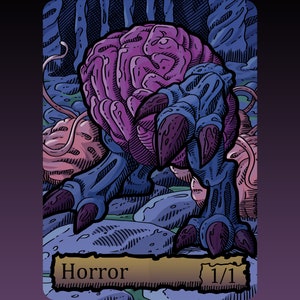 Horror Token Custom MTG Magic the Gathering Battle Baldur's Gate ...