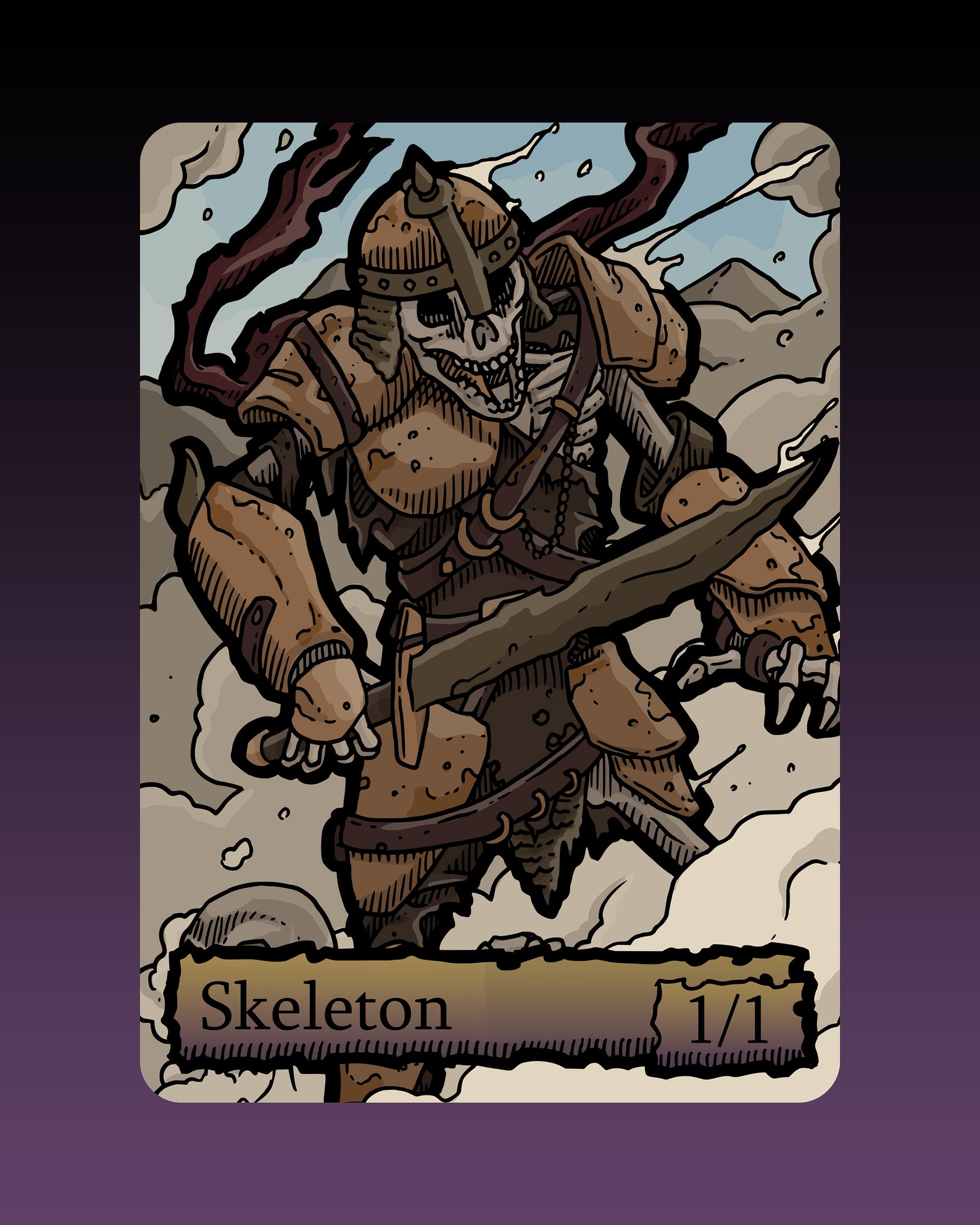 Skeleton Token Custom MTG Magic the Gathering Adventures in | Etsy