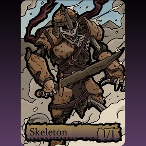 Skeleton Token Custom MTG Magic the Gathering Adventures in | Etsy