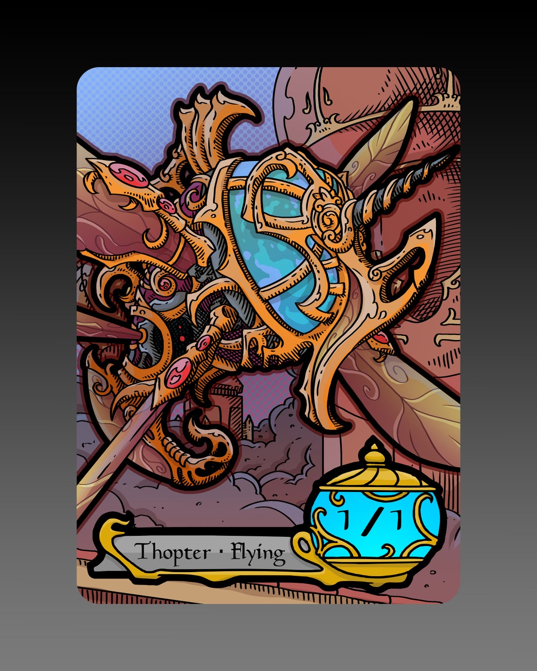 Thopter Token Custom Altered MTG Magic the Gathering Fantasy Board Card ...