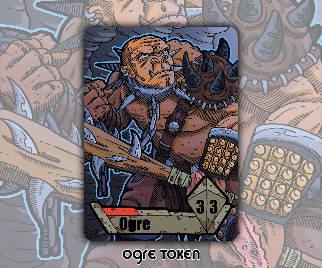 CLEARANCE Ogre - Custom Token for Magic the Gathering Zendikar - Etsy