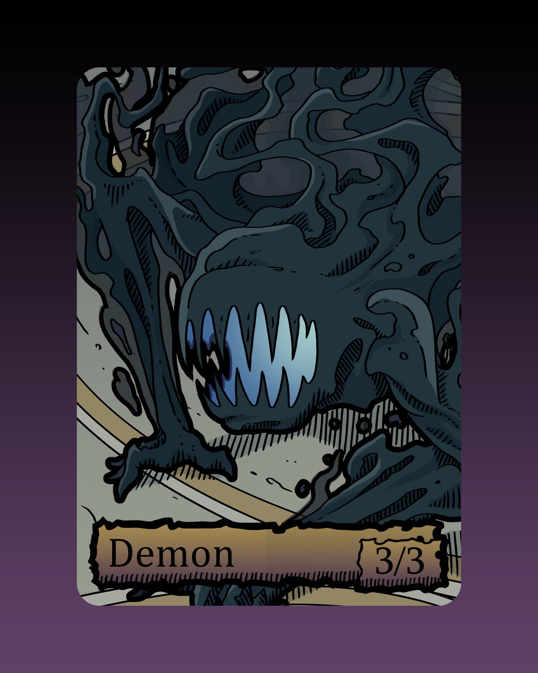Demon Token Custom MTG Magic the Gathering Battle - Etsy