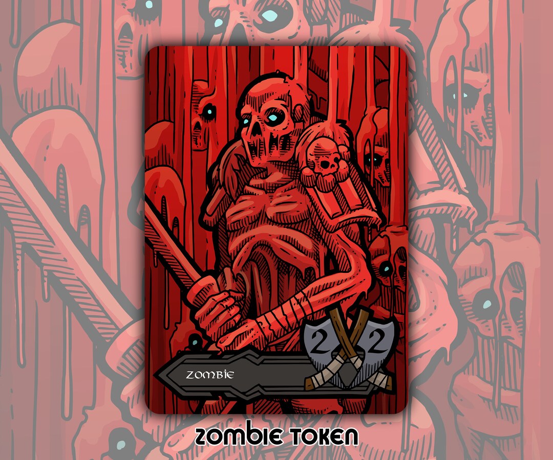 Zombie Token - Juego de cartas de juego de mesa de fantasía MTG Magic ...
