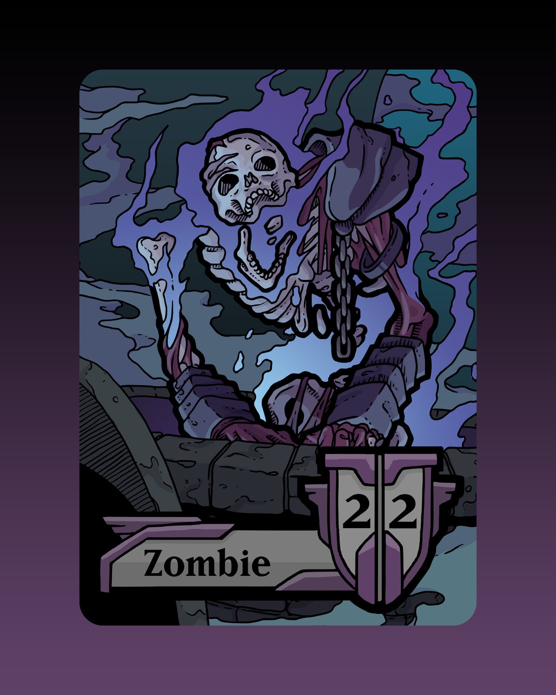 Zombie Token Custom MTG Magic the Gathering Fantasy Board | Etsy