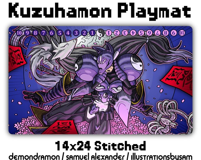 CLEARANCE Kuzuhamon Playmat - 14x24 Digimon Card Game DCG Stitched ...
