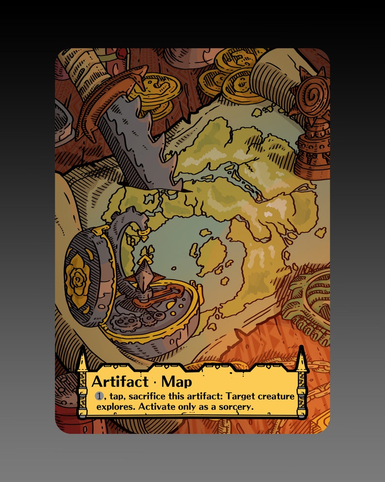Map Token - Custom MTG Magic the Gathering Fantasy Board Game Card ...