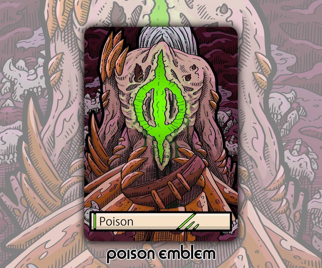 Poison Token - Custom MTG Magic the Gathering Fantasy Board Card Gaming ...