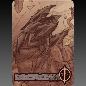 2 Wurm Tokens - Blueprint Custom Altered MTG Magic the Gathering ...