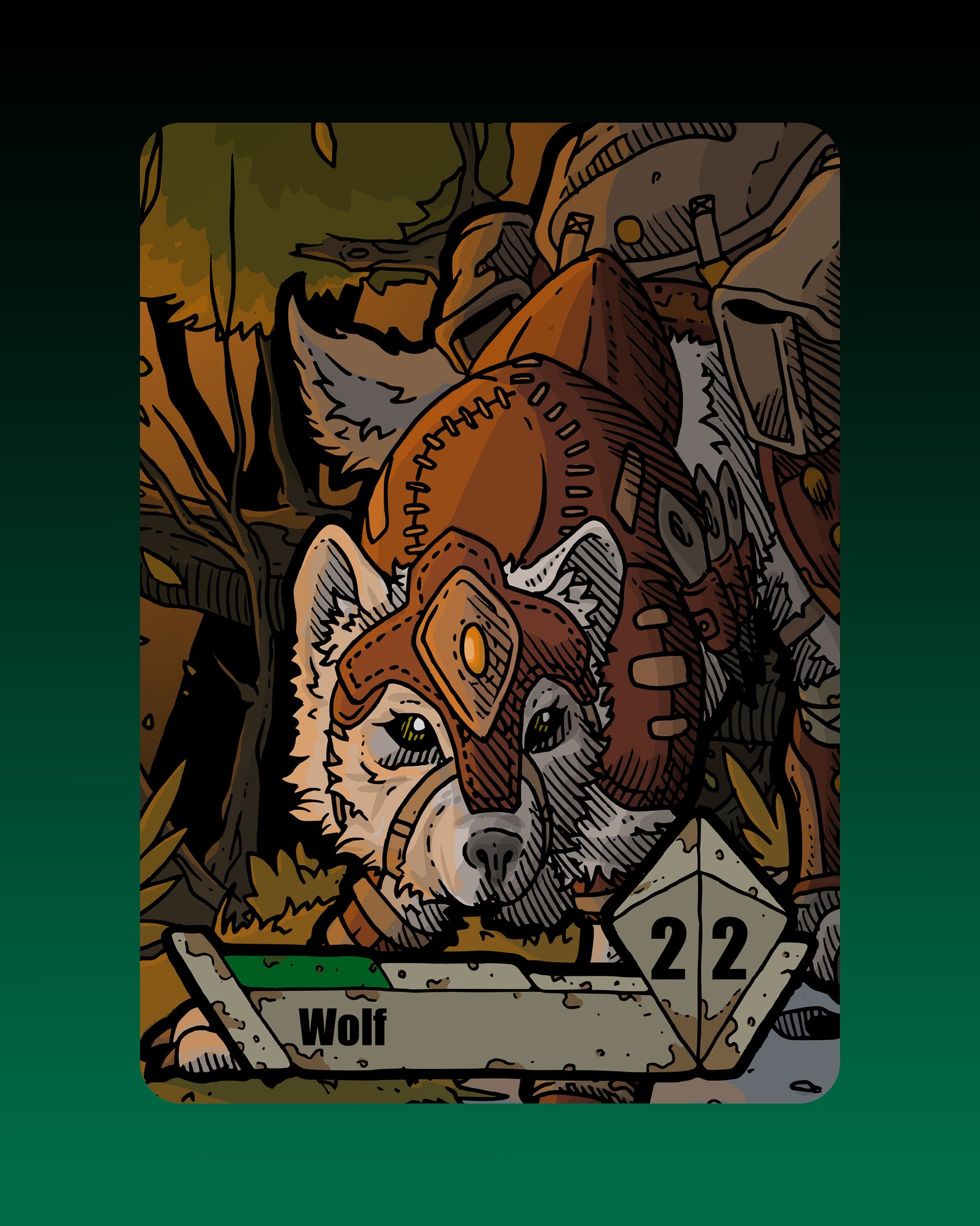 Wolf Token Custom Altered MTG Magic the Gathering Fantasy - Etsy