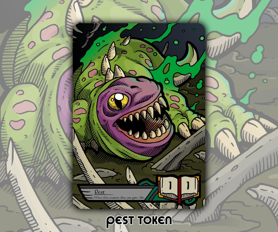 Pest Token - Custom MTG Magic the Gathering Fantasy Brettspiel Karte ...