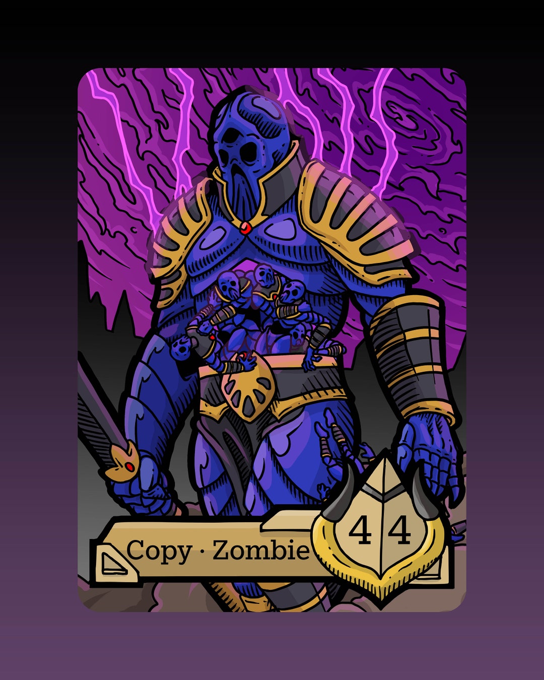 Copy Zombie Token Custom Altered Mtg Magic The Gathering Fantasy Board Game Card Gaming Set