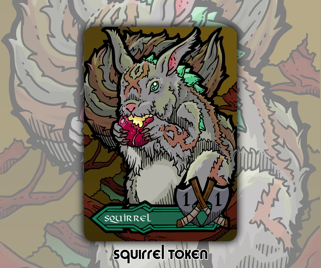 Squirrel Token - Custom Altered MTG Magic the Gathering Fantasy Board ...
