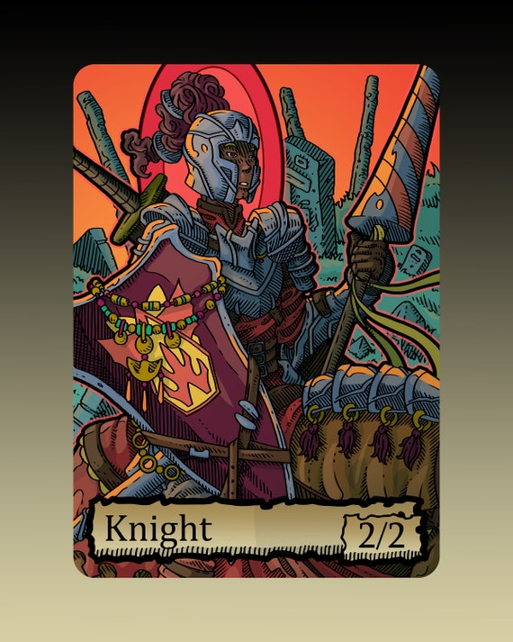 Custom Mtg Knight Token