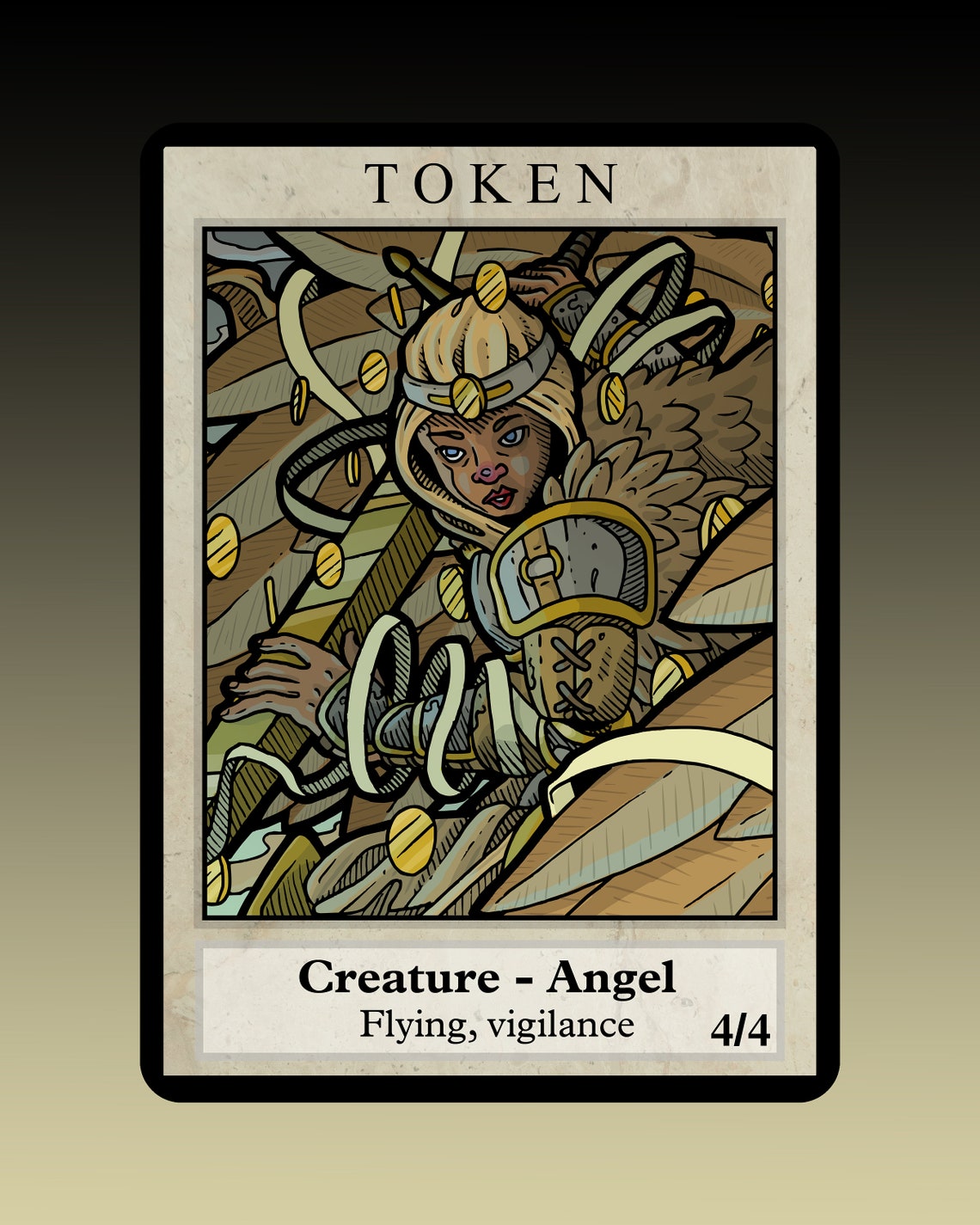 Angel Token Custom MTG Old Border Magic the Gathering - Etsy