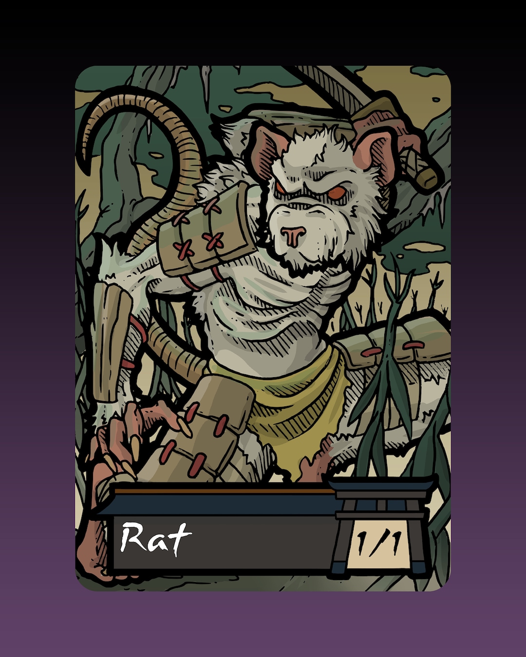 Rat Token Custom Altered MTG Magic the Gathering Fantasy - Etsy