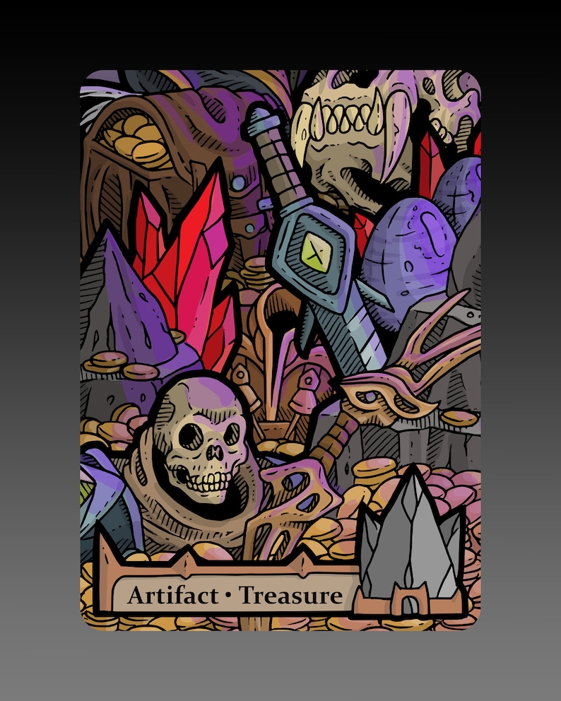 Treasure Token Custom Altered MTG Magic the Gathering - Etsy Treasure Token Custom Altered MTG Magic the Gathering - Etsy